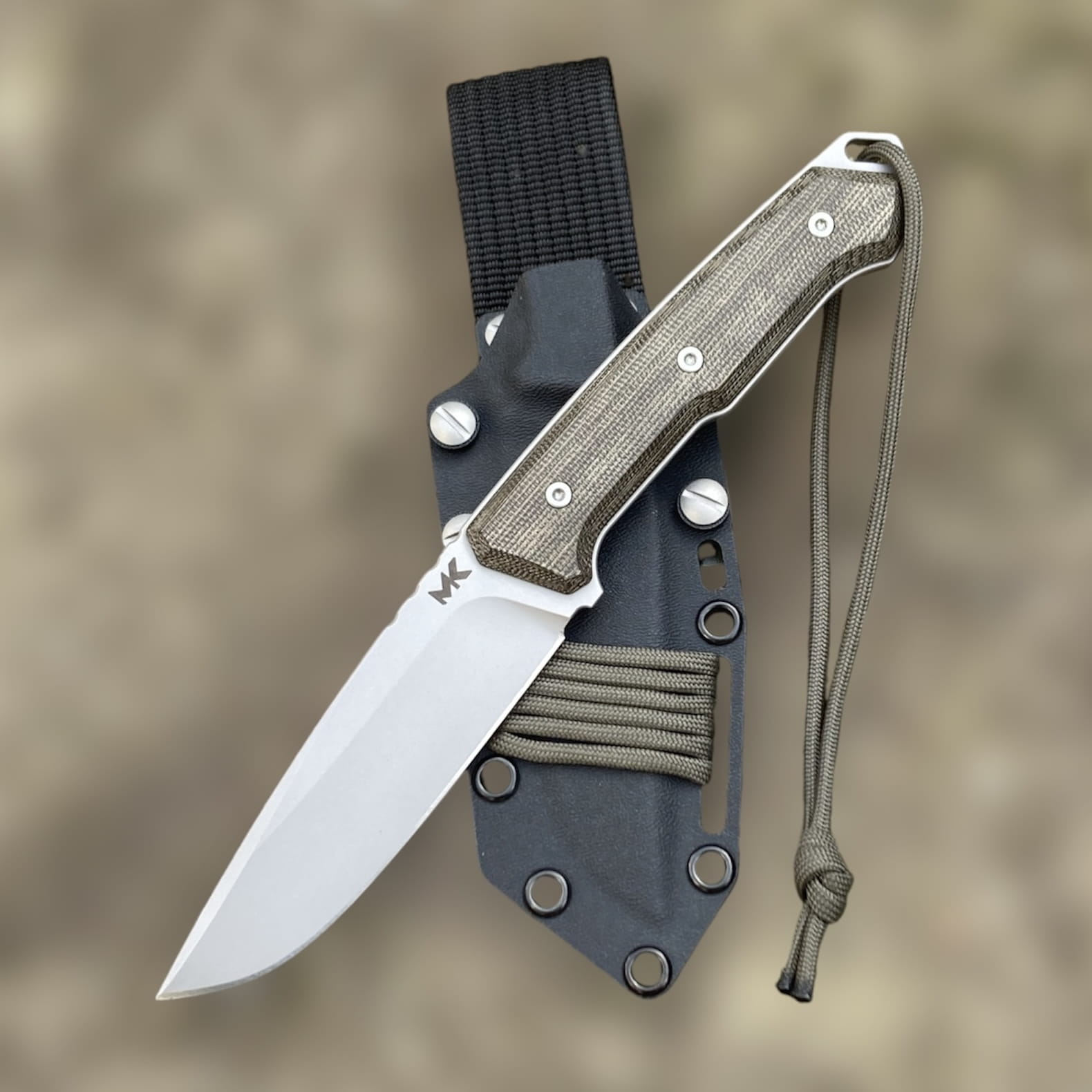 Nóż MK Knives & Tools Nomad PROTOTYPE MK/Fox Glass Blasted Elmax Green ...